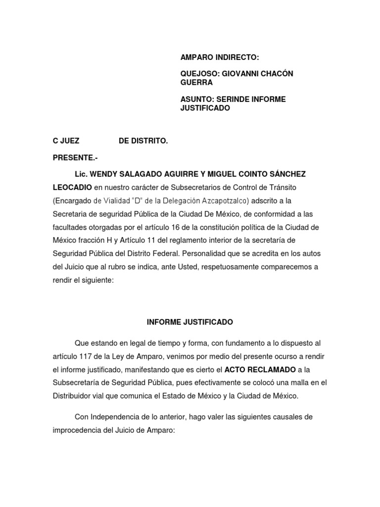 informe justificado | Ciudad de México | Policía
