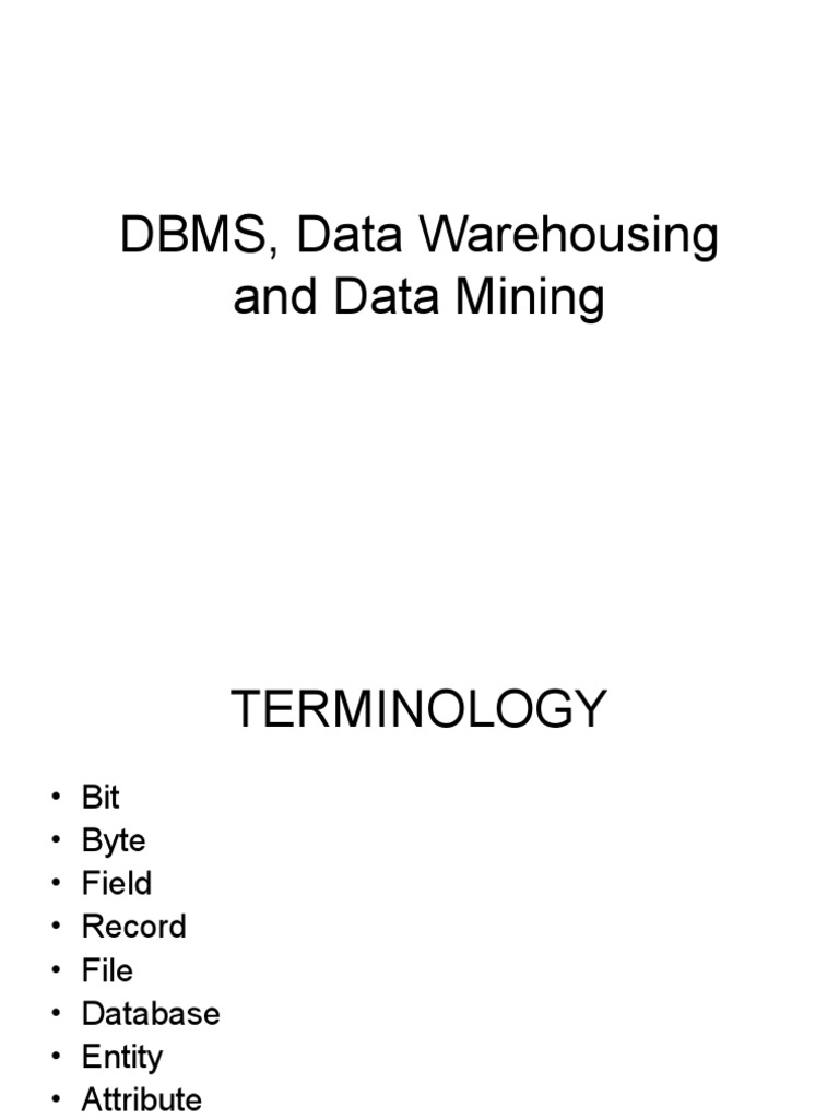 DBMS, Data Warehousing and Data Mining | PDF | Databases | Database Index