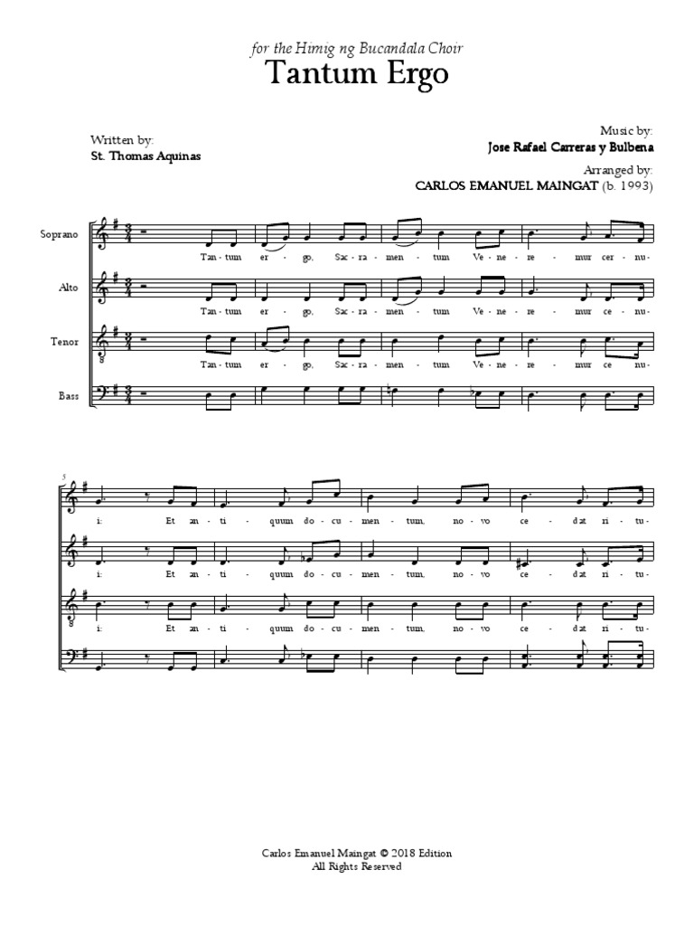 Tantum Ergo | PDF | Musical Compositions | Pitch (Music)