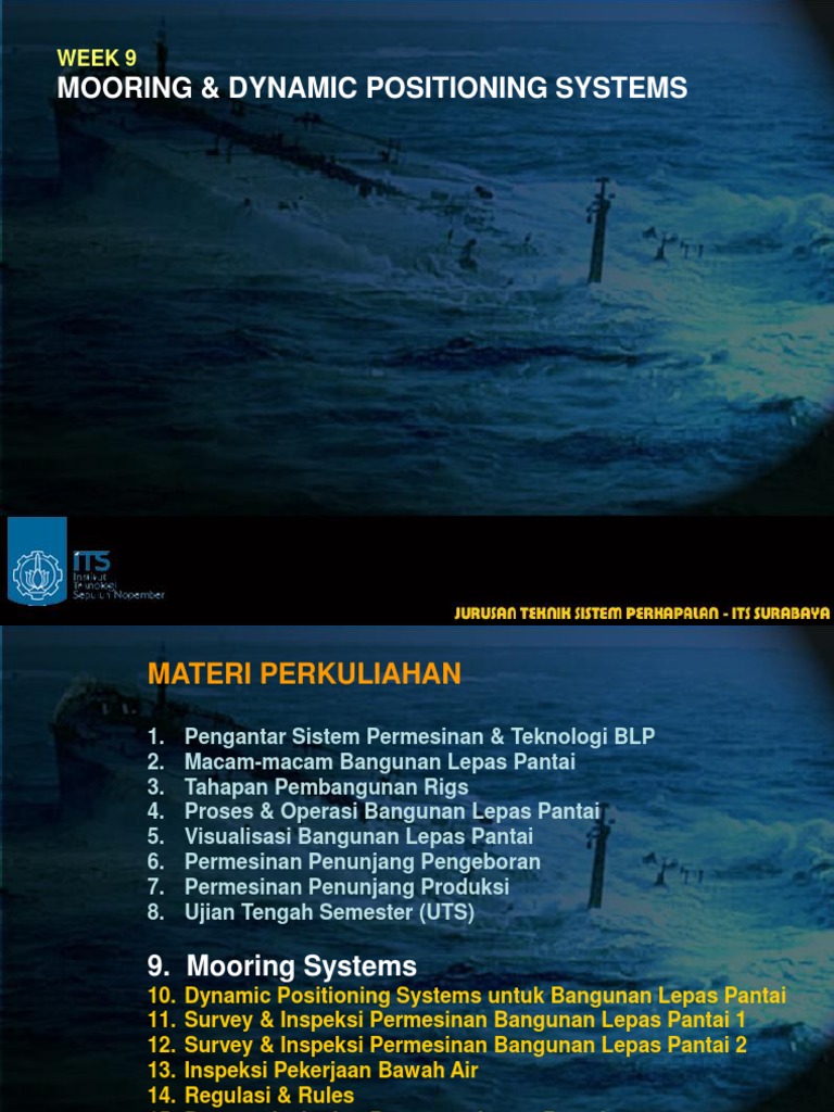 Mooring and Dinamic Position System | PDF | Tegangan (Mekanik) | Dinamika Fluida