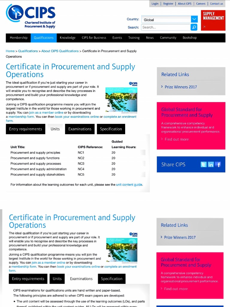 Certificate in Procurement and Supply Operations | Download Free PDF ...