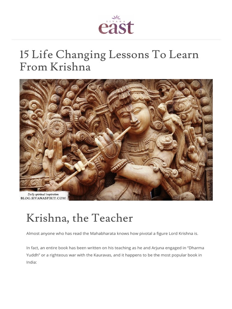 15 Life Lessons from Lord Krishna | PDF | Krishna | Hinduism