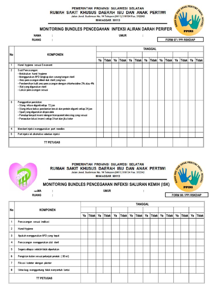 FORM AUDIT MONITORING HAIs (AIDP, ISK, IDO) | PDF