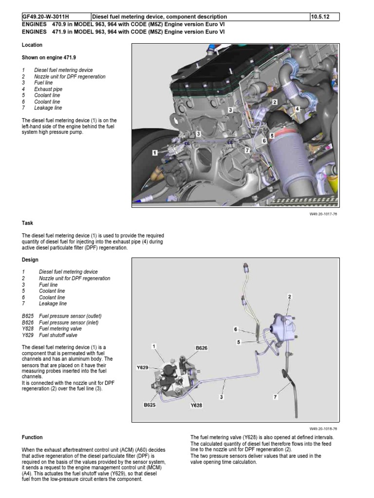 Diesel Fuel Metering Device, Component Description | PDF | Diesel ...