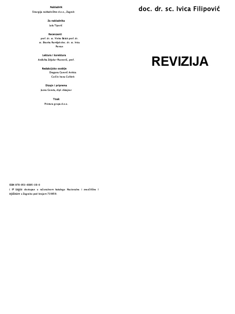 Revizija - Knjiga | PDF