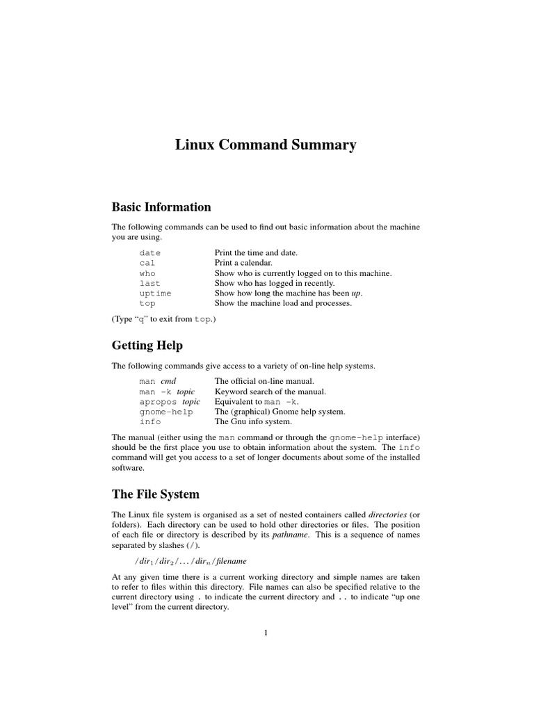 LinuxCommands CanadianUserGroup Summary | PDF | Scripting Language | Regular Expression