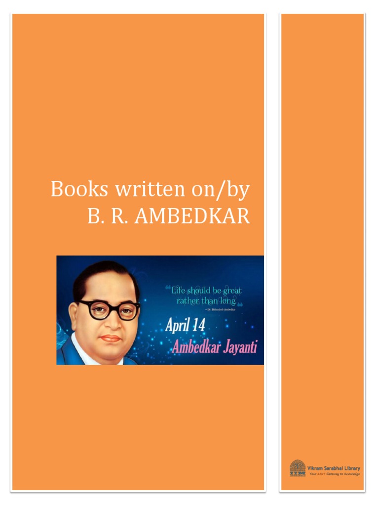 Books Written On/by B. R. Ambedkar | PDF | History