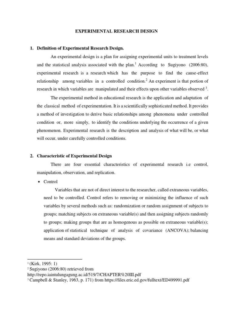 Experimental Research Essentials | PDF | Experiment | Design Of Experiments