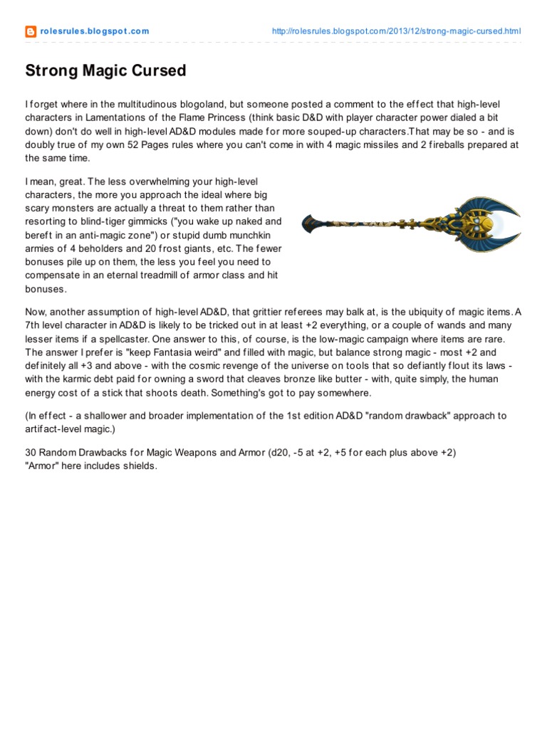 Strong Magic Cursed: Ro Le Srule S.blo Gspo T .Co M | PDF | Role ...