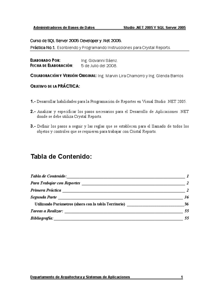 Reportes VB Visual Studio 2005 | PDF | Servidor SQL de Microsoft | SQL