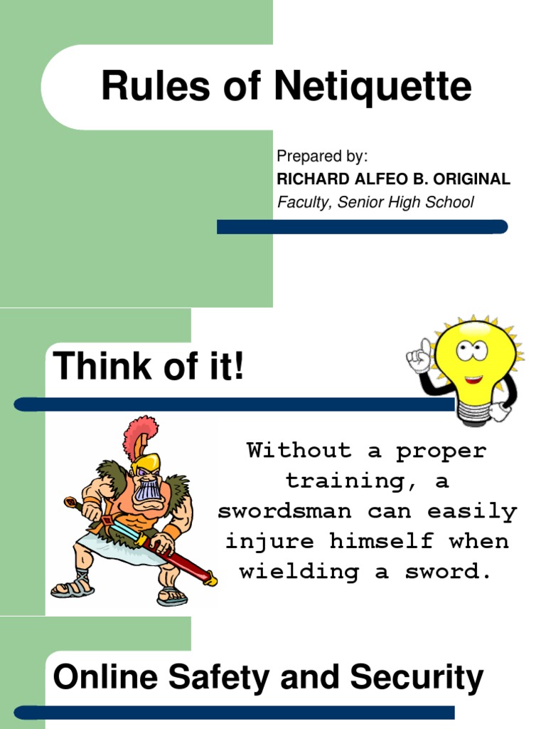 E-Tech - Rules of Netiquette | PDF