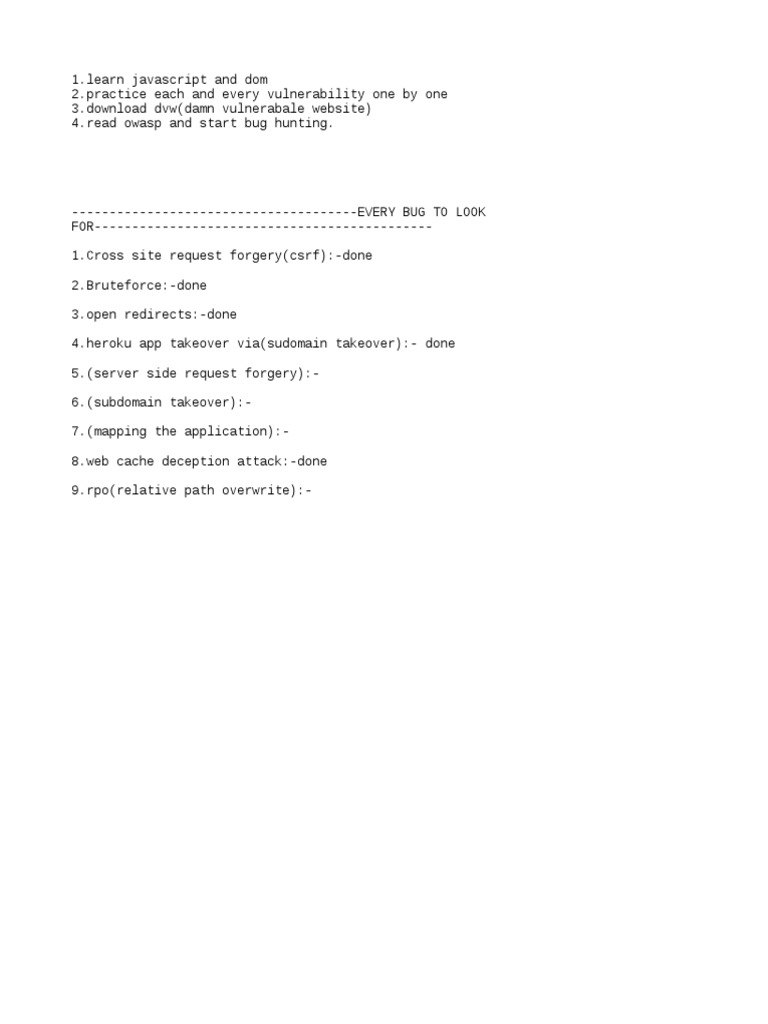 Beginner's Guide to Bug Hunting | PDF