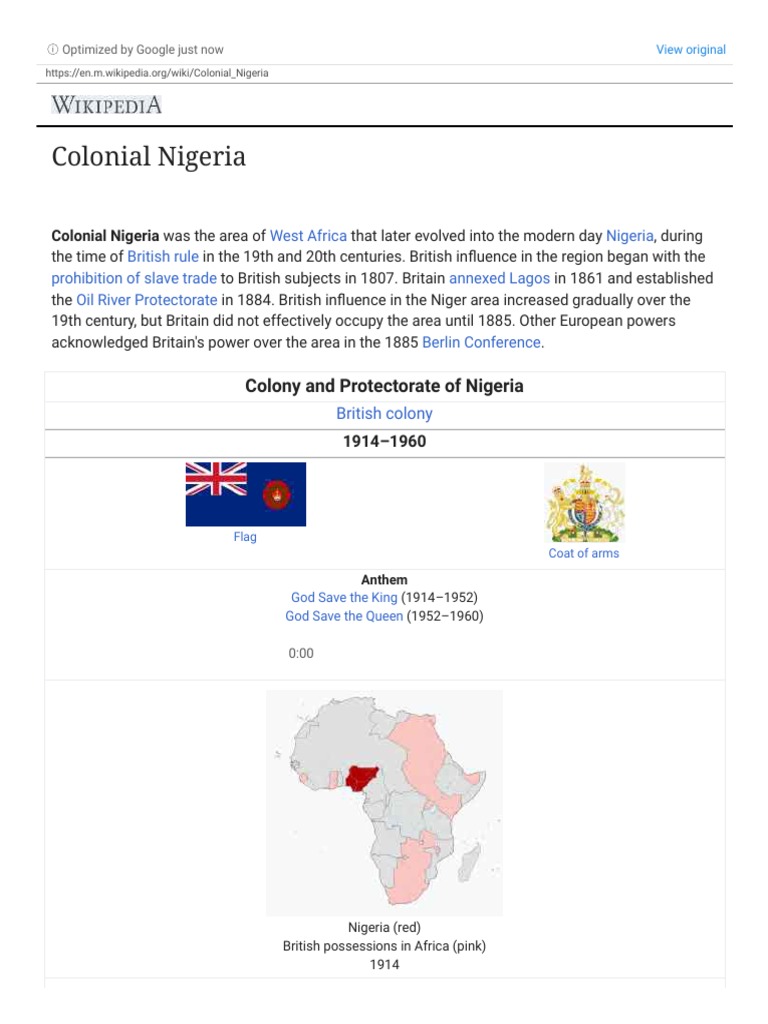 Colonial Nigeria: British Rule History | PDF | Nigeria | Slavery