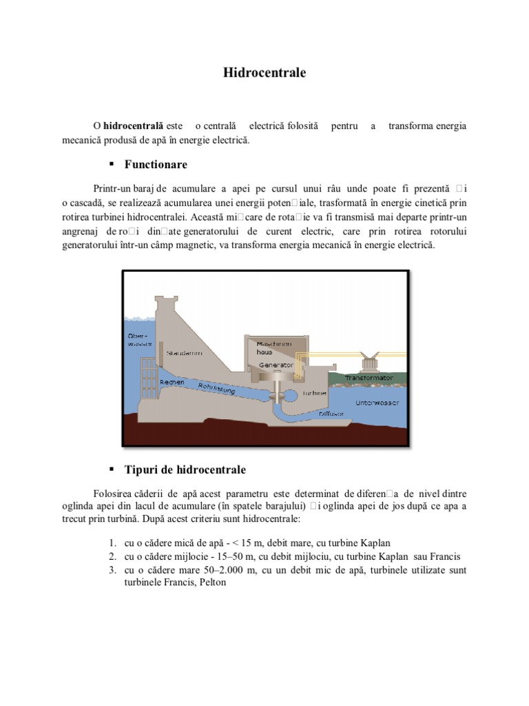 Hidrocentrale PDF | PDF