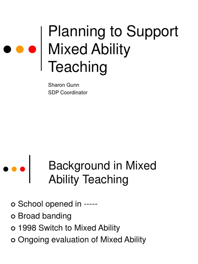 11 - DCU SS08 Planning To Support Mixed Ability Teaching-SGunn | PDF | Teachers | Reading ...