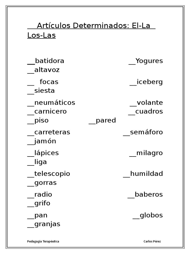 Artículos en Español para Estudiantes | PDF