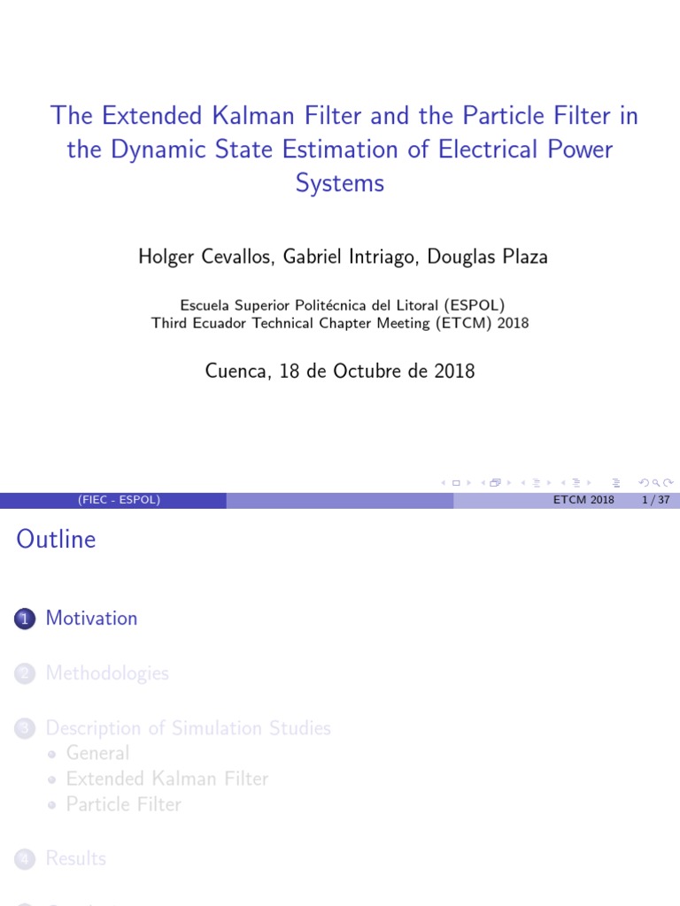 Presentation Final | PDF | Kalman Filter | Probability Theory