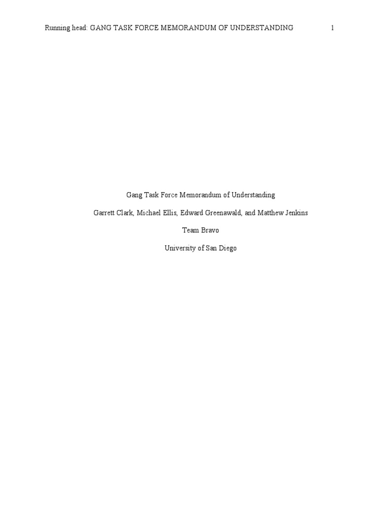 Gang Task Force Mou | PDF | Gang | Prosecutor