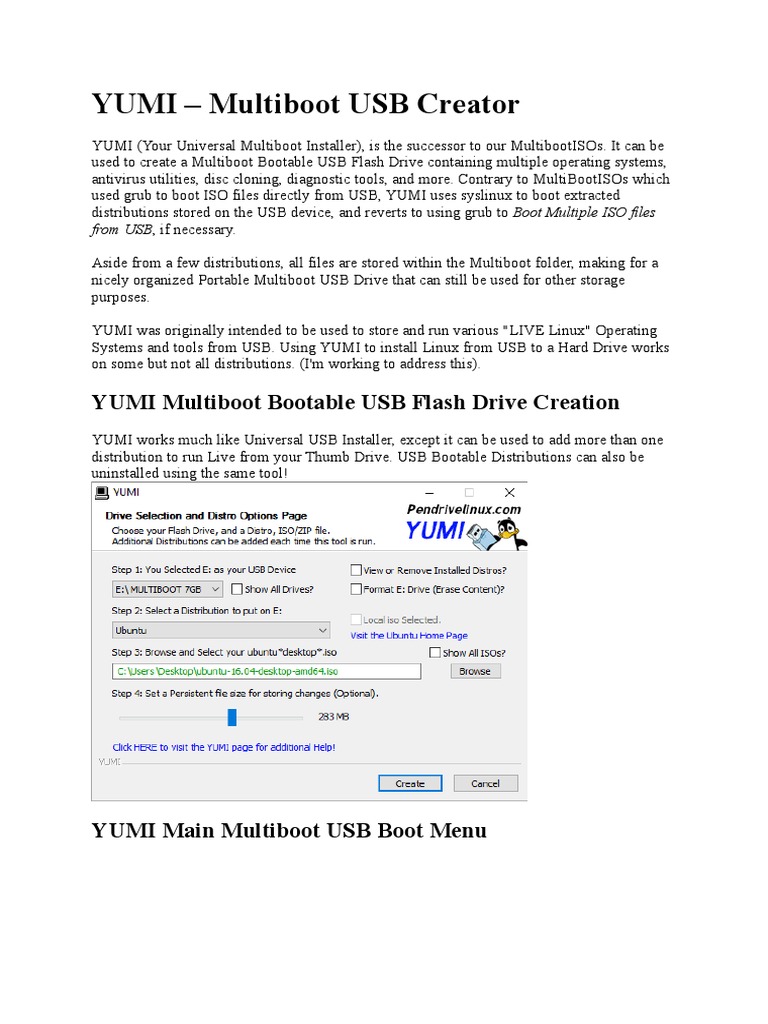 YUMI - Multiboot USB Creator | PDF | Linux Distribution | Antivirus ...