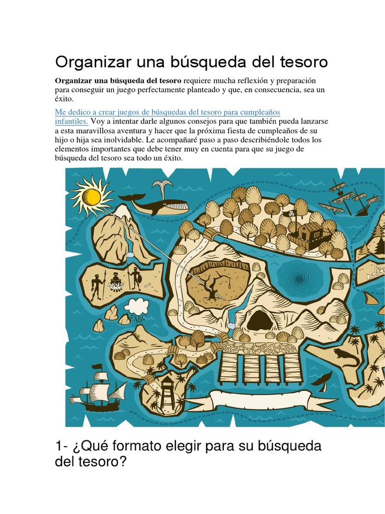 Ideas para Búsquedas del Tesoro Infantiles | PDF | Ocio