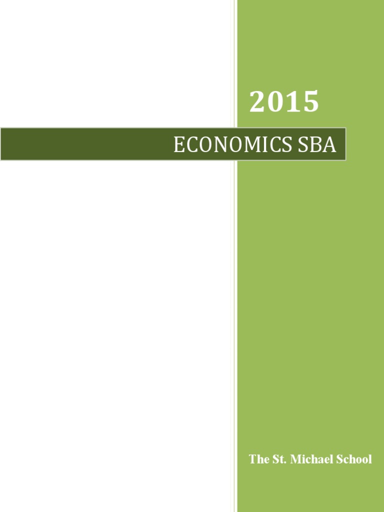Economics Sba: The St. Michael School | PDF | Data | Employment