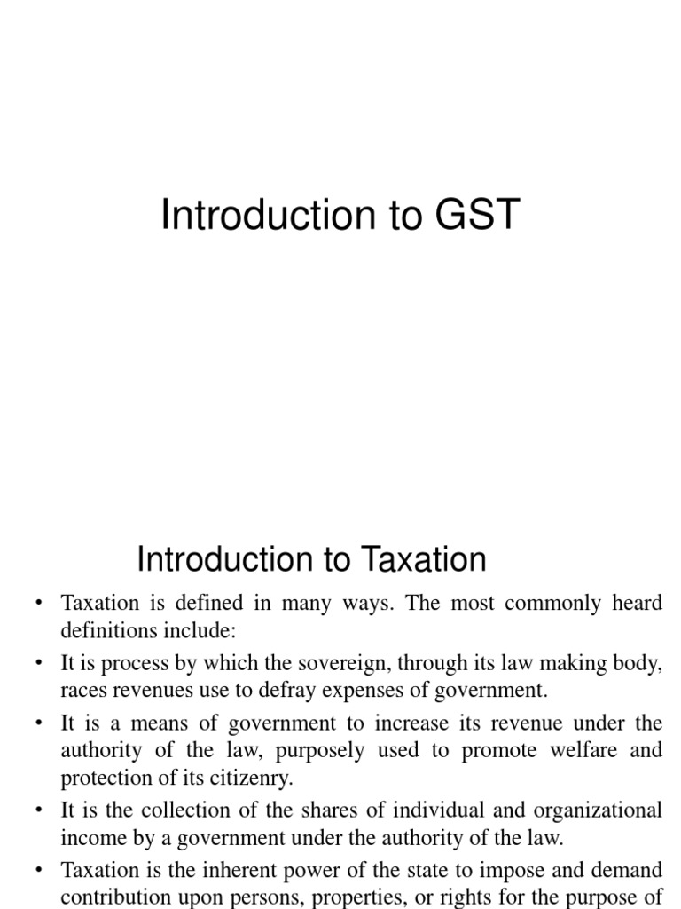 Introduction to GST Explained | PDF | Value Added Tax | Excise