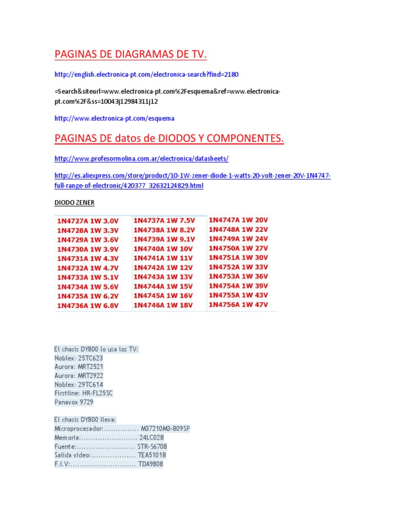 Paginas de Diagramas de TV | PDF | Control remoto | Tecnología digital