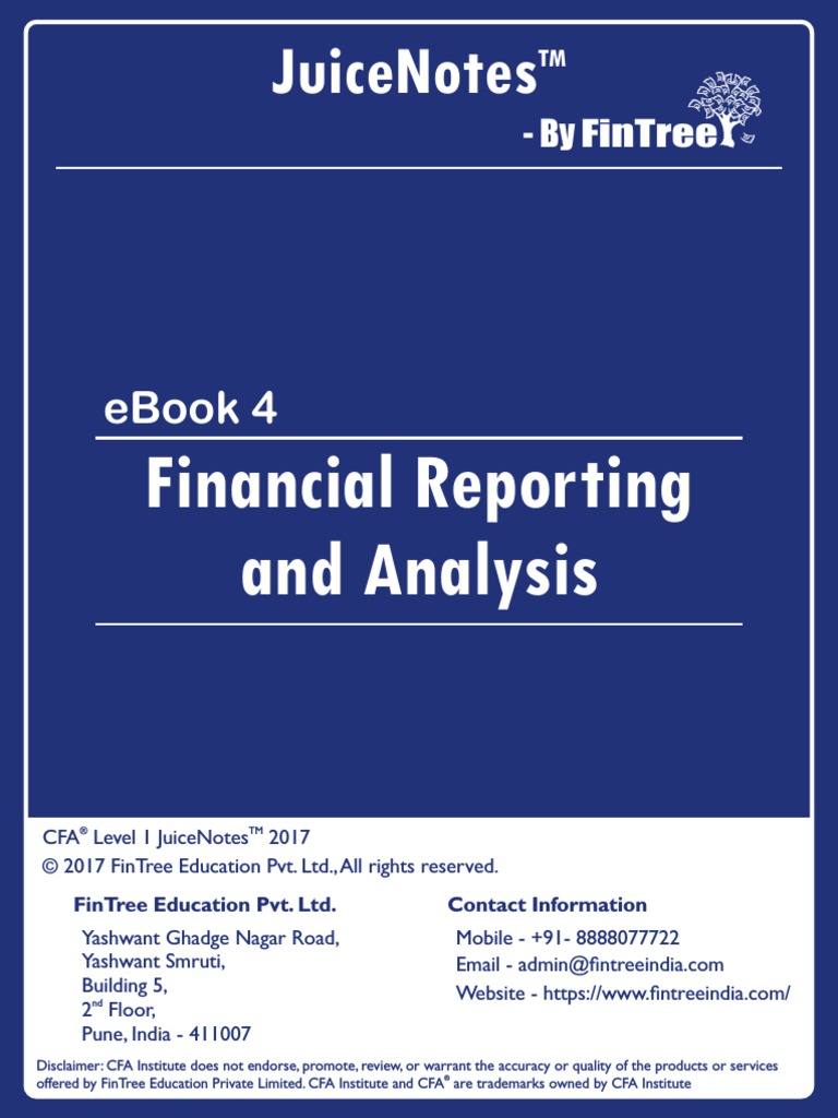 Financial Reporting and Analysis | PDF | Financial Statement | Balance ...