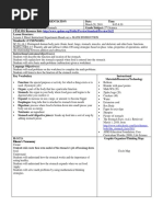 Lesson Plan in Home Economics | PDF