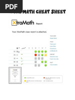 Xtramath Cheat Sheet | PDF
