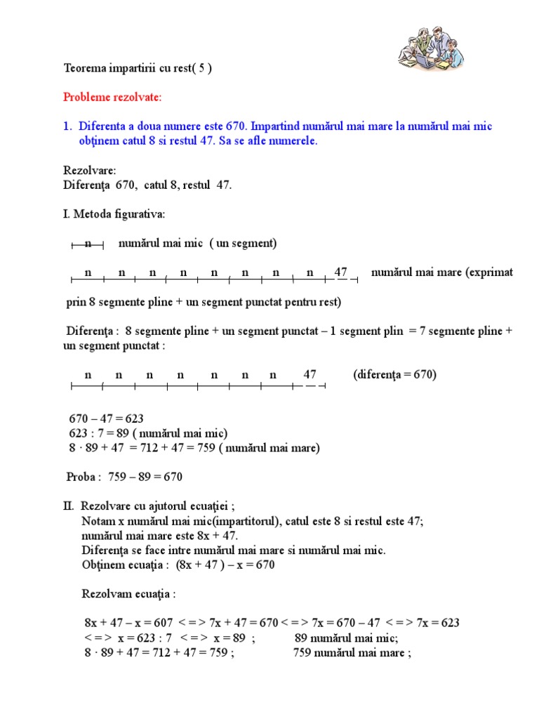 Teorema Impartirii Cu Rest 5 | PDF