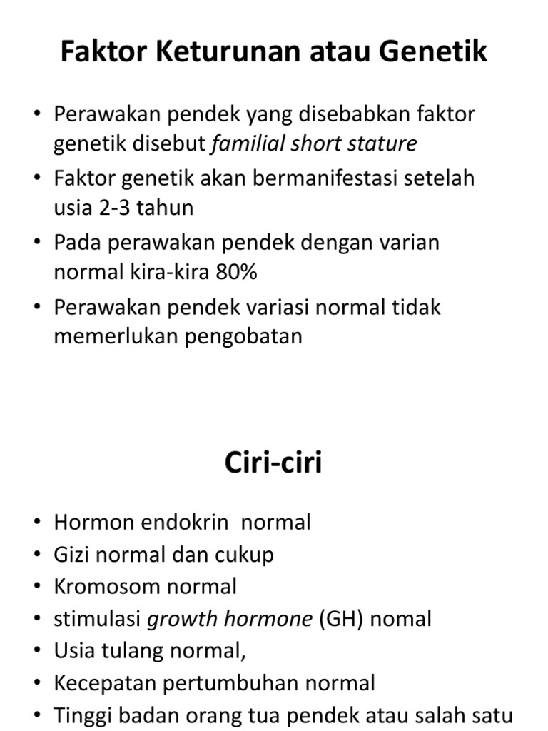 Faktor Keturunan Atau Genetik