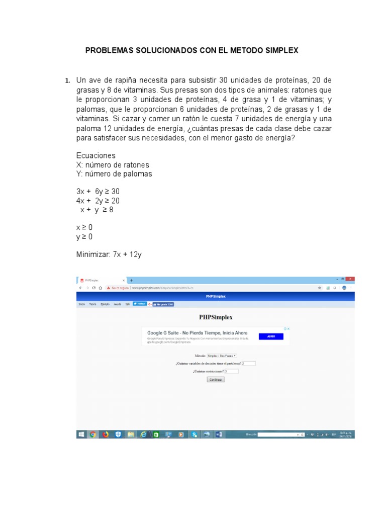 Problemas Solucionados Con El Metodo Simplex | PDF | Naturaleza