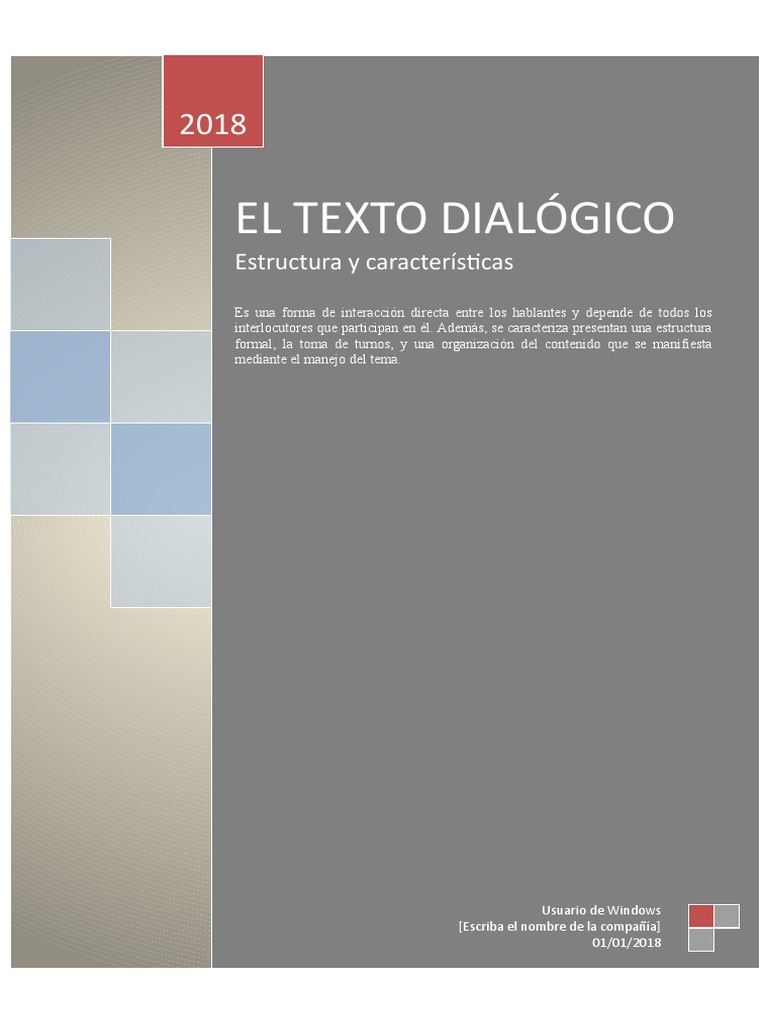 Estructura del Texto Dialógico | PDF | Conversacion | Narrativa