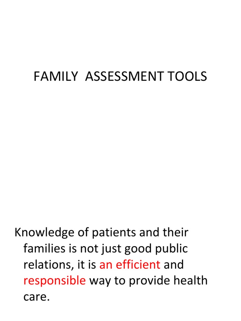 Family Assessment Tools | PDF