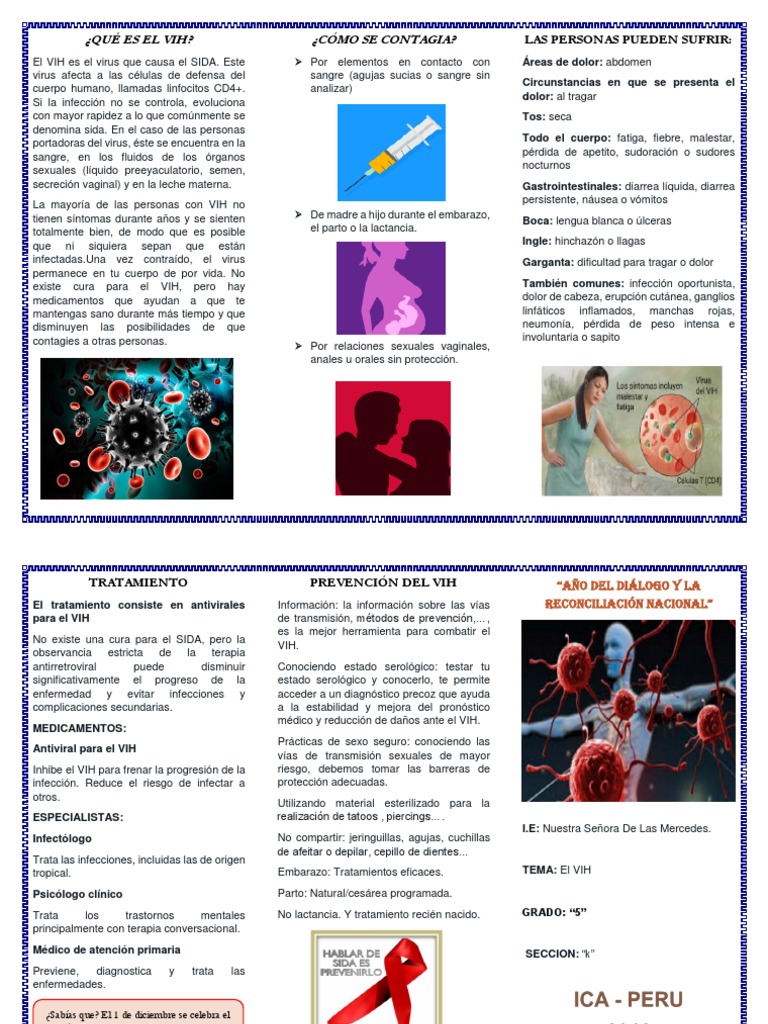 Triptico Dfe Vih | PDF | VIH / SIDA | VIH
