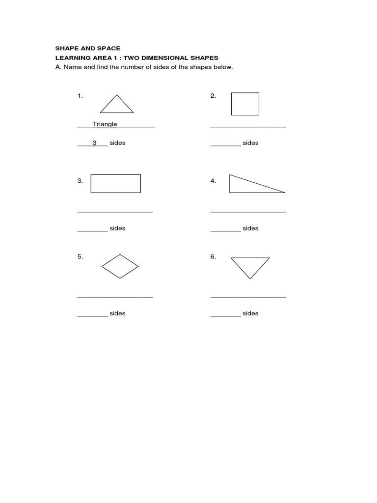 Exploring Two-Dimensional and Three-Dimensional Shapes: Identifying ...
