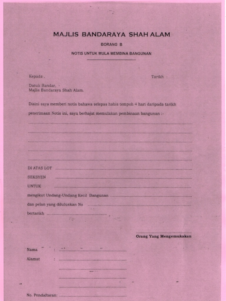 Mbsa Borang B | PDF