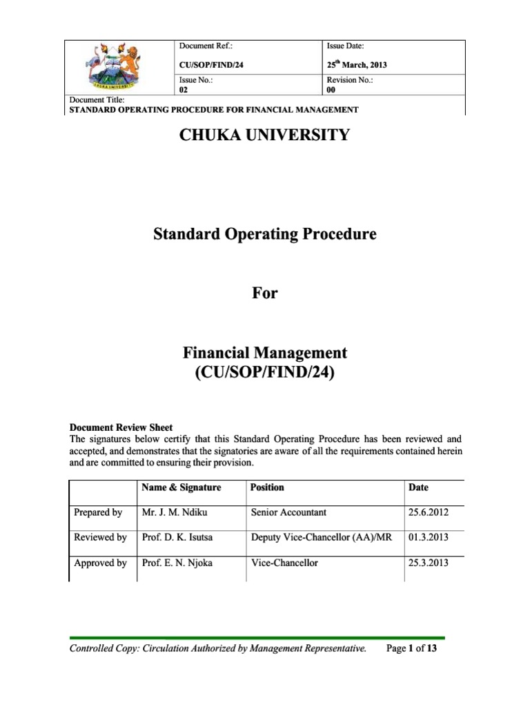 Sop-Finance 2 | PDF | Accounting | Budget