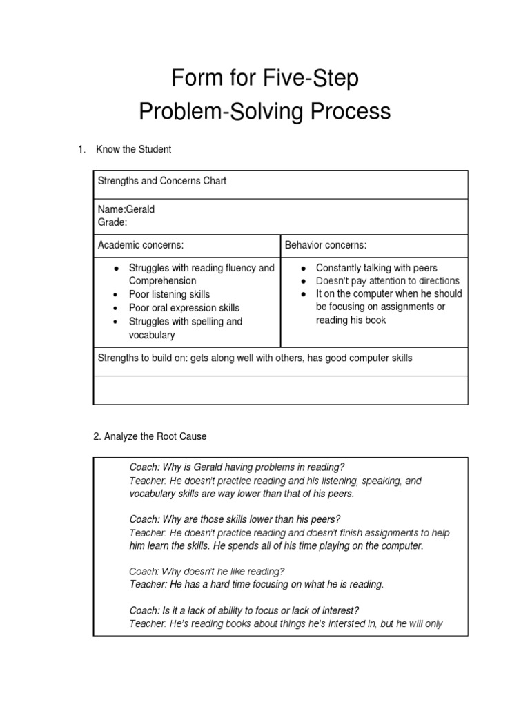 Chapt 5 Five-Step Problem Solving 2 | PDF | Reading Comprehension ...