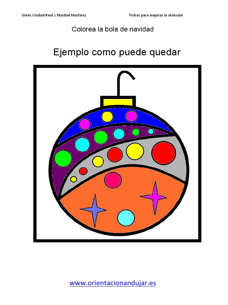 Colorear Bolas de Navidad Dejamos Ejemplos PDF | PDF