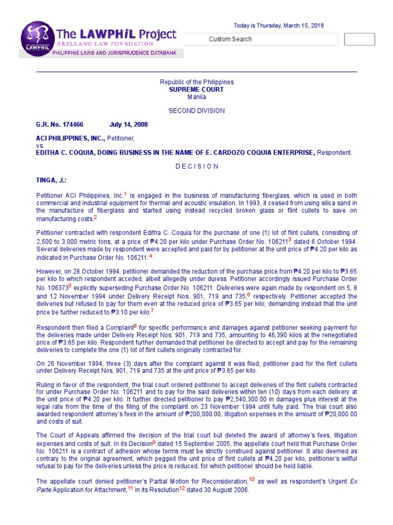 Coquia | PDF | Lawsuit | Complaint