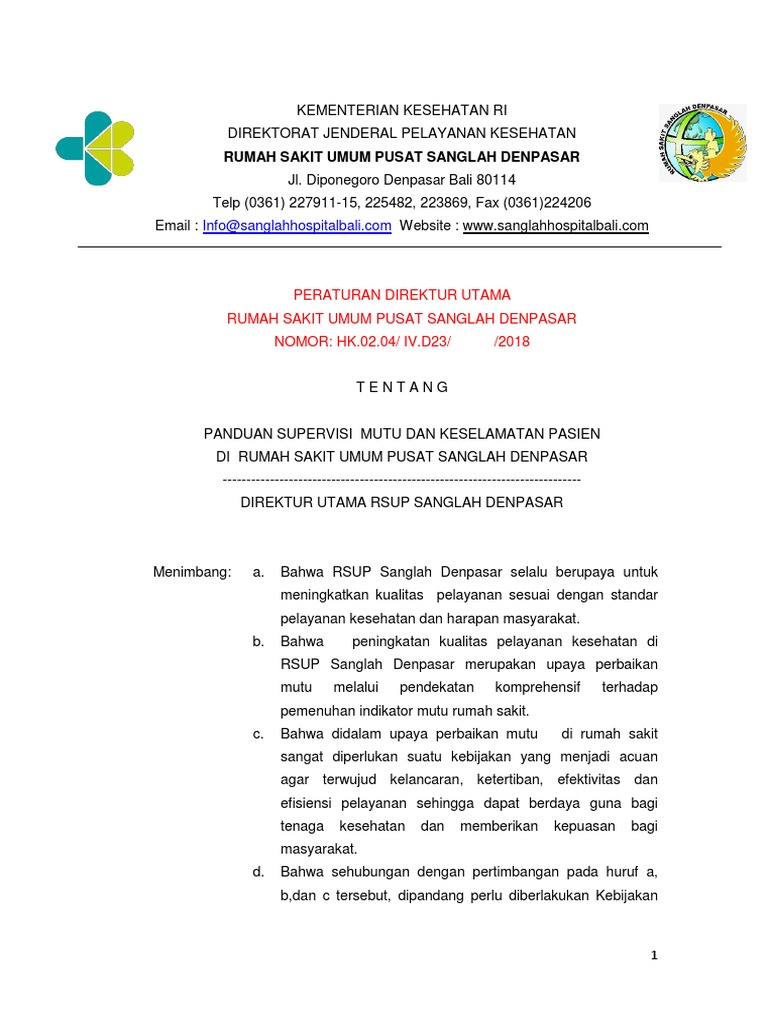 Panduan Supervisi PMKP 2018 | PDF