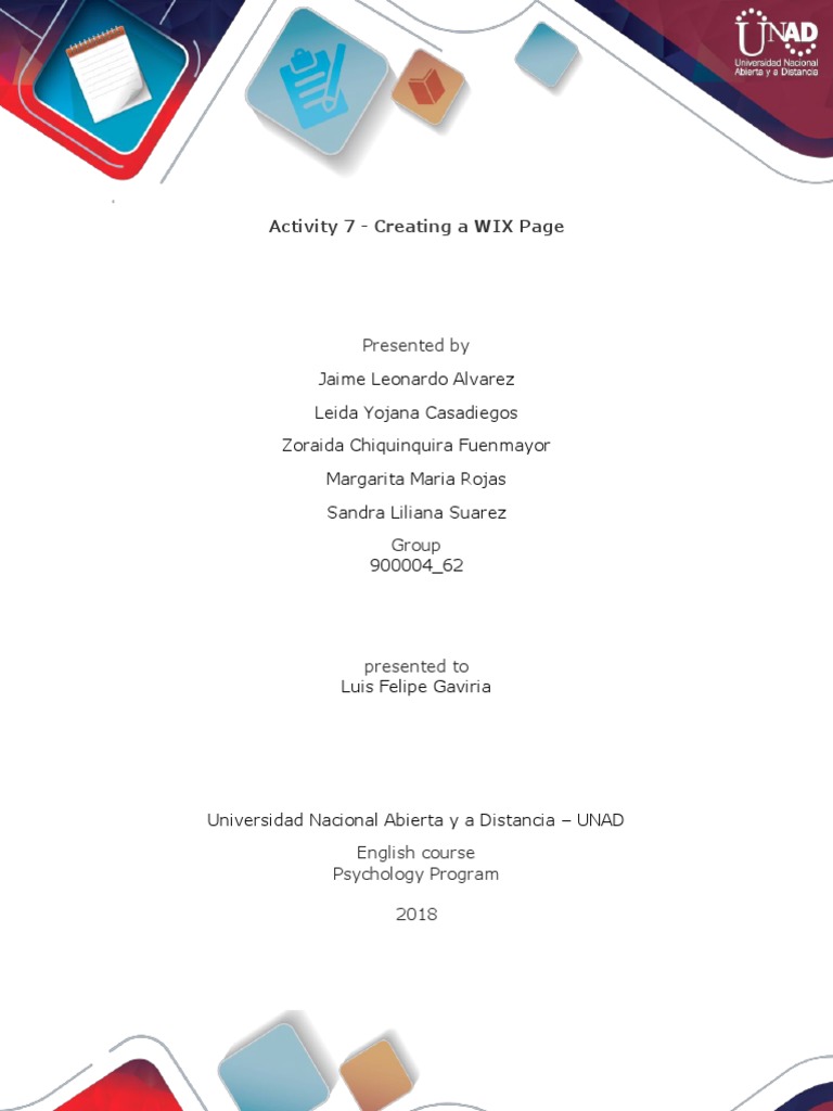 Activity 7 - Creating A WIX Page | PDF