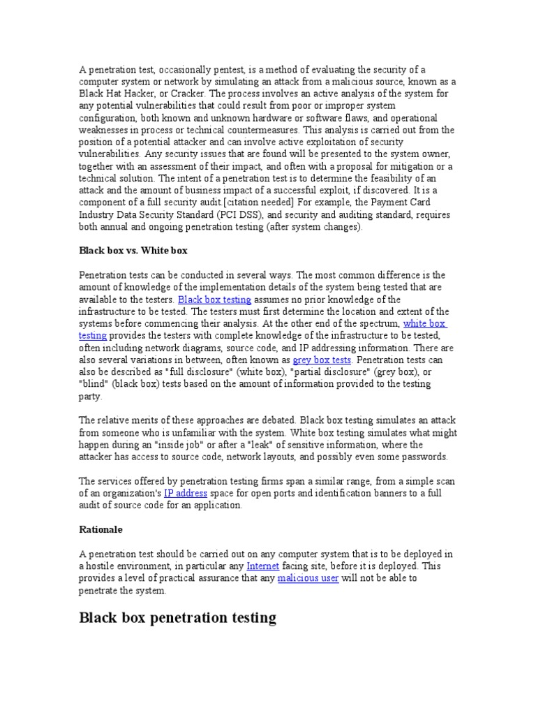 A Penetration Test | PDF | Penetration Test | Computer Security