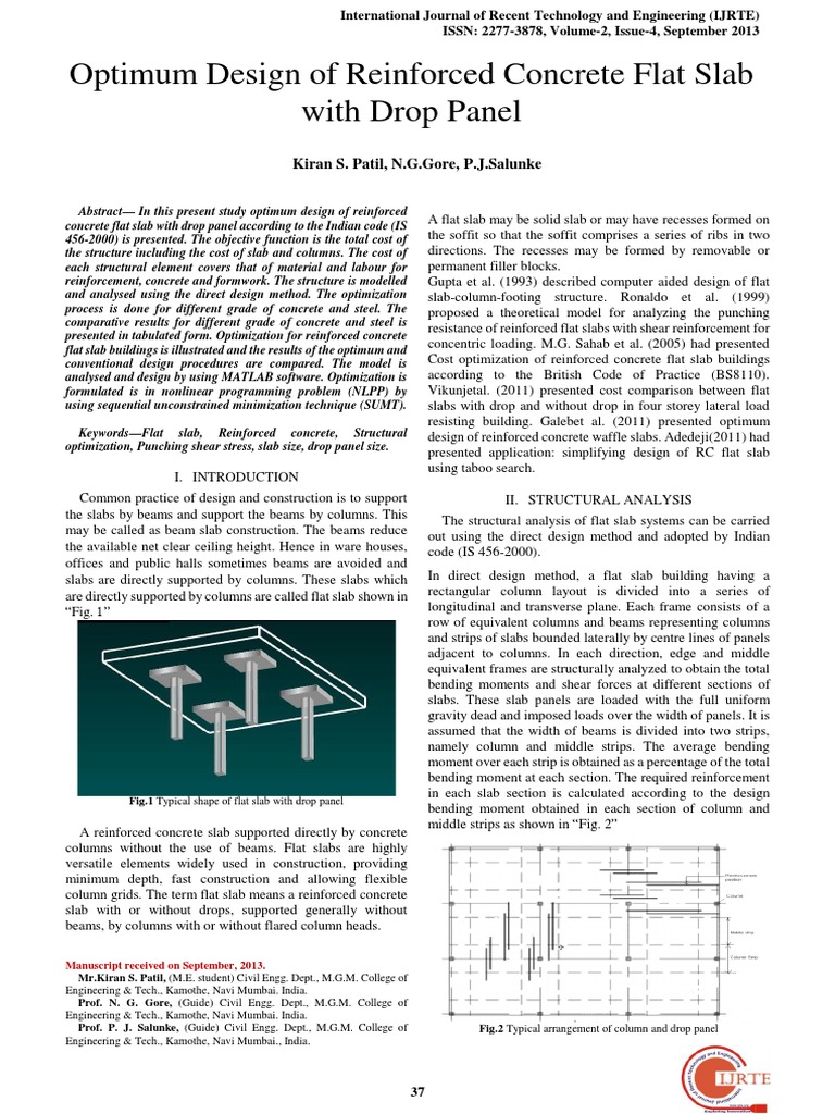 Concrete Slab Design Optimization | PDF | Beam (Structure) | Bending