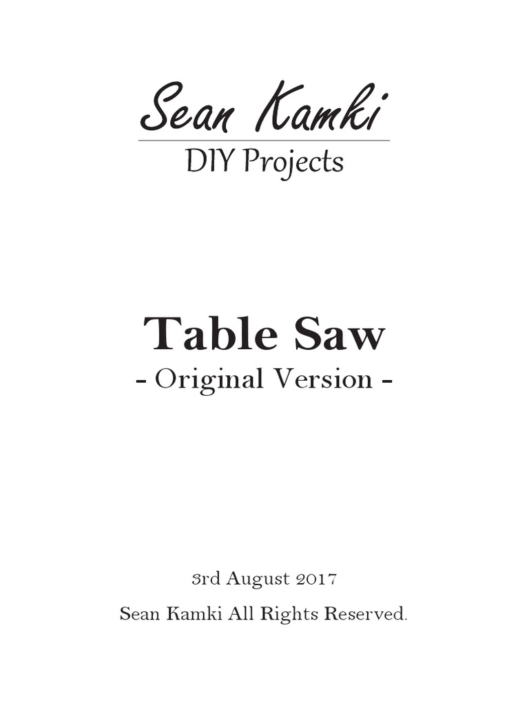 Table Saw Attachment Design Guide | PDF | Home & Garden