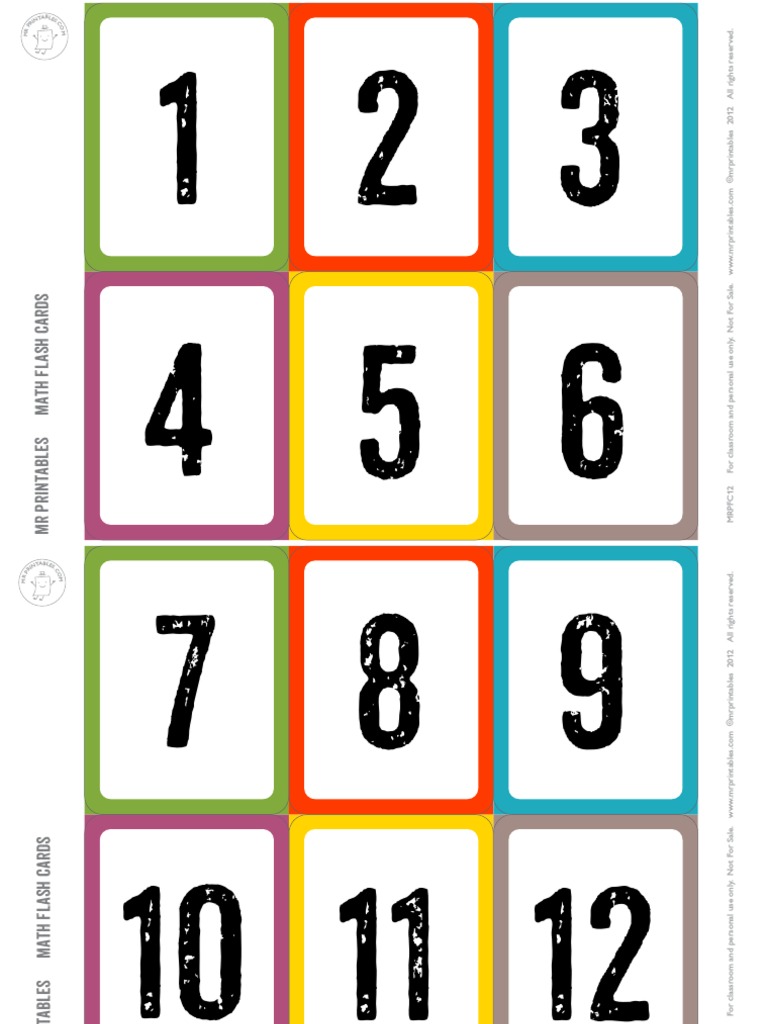 Tarjetas Numeros 1 30 PDF | PDF | Technology & Engineering