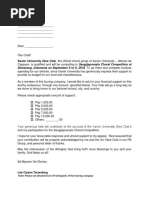 Solicitation Letter For Financial Support | PDF