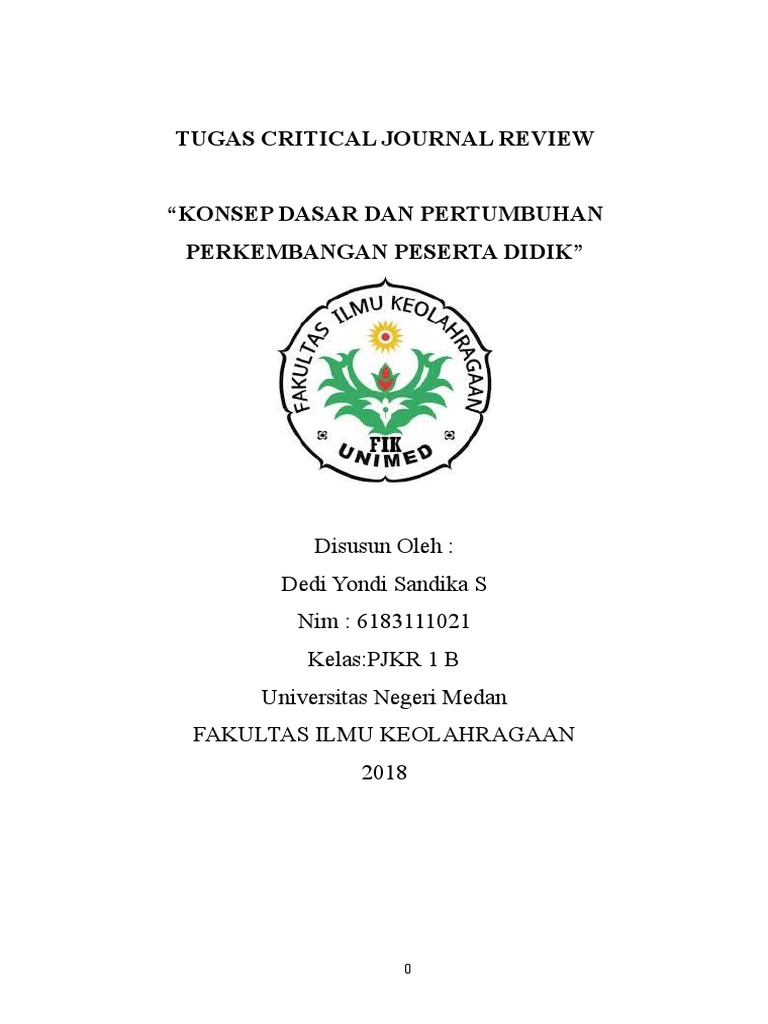 Tugas Critical Journal Review | PDF | Karier & Perkembangan